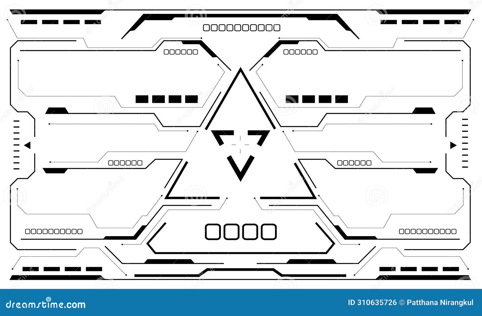 HUD Sci-fi User Interface View Black Triangle Geometric Design Virtual ...