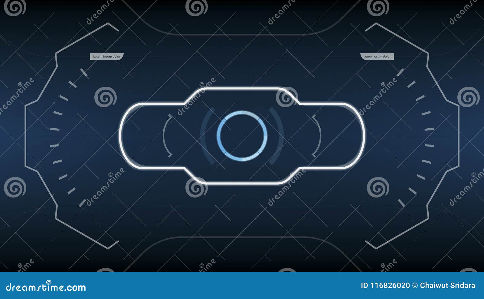 HUD Screen Display, Futuristic Technology, Tactical View Sci-Fi Stock ...