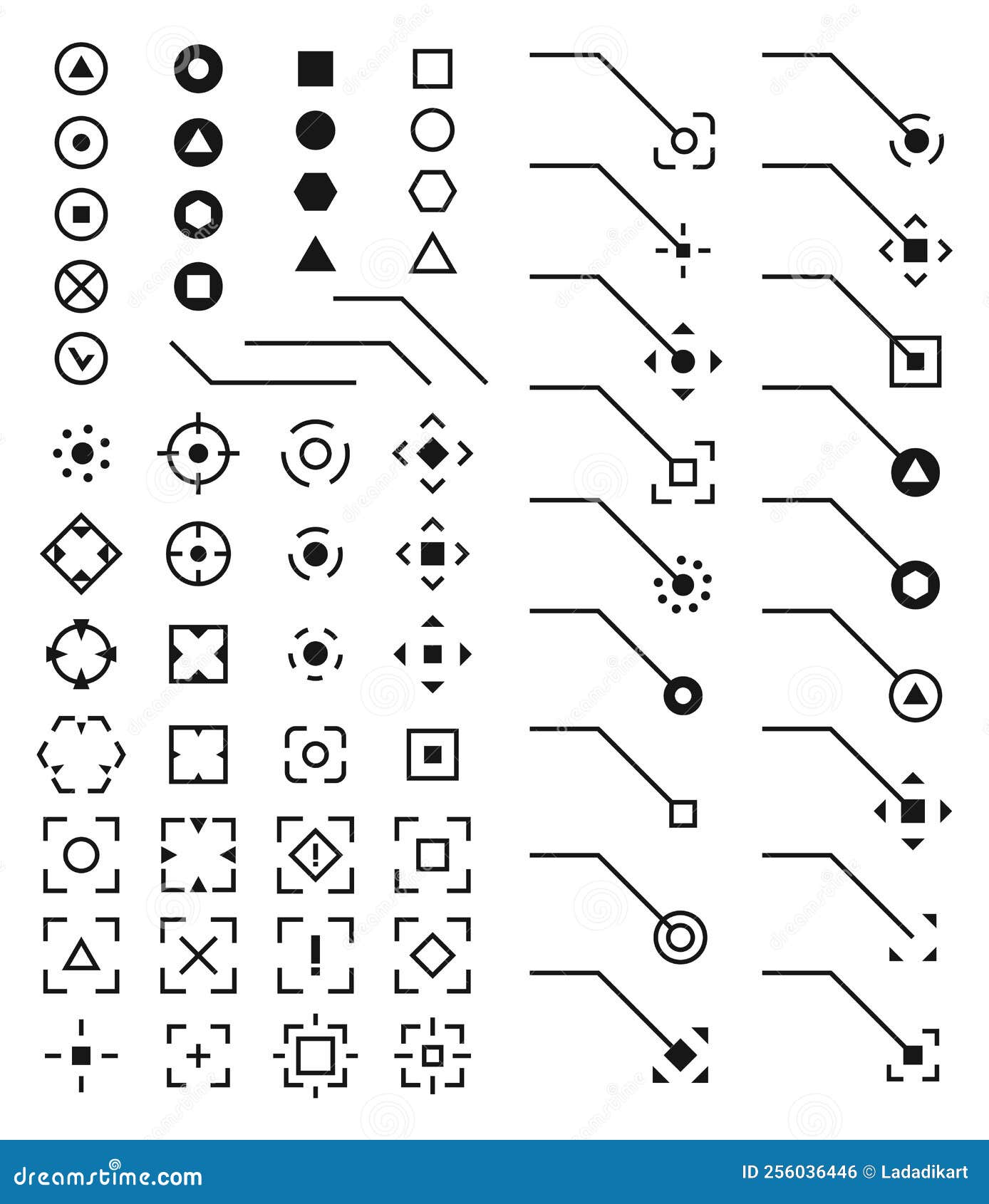 Hud Style Callout Lines. User Interface Element Stock Vector ...