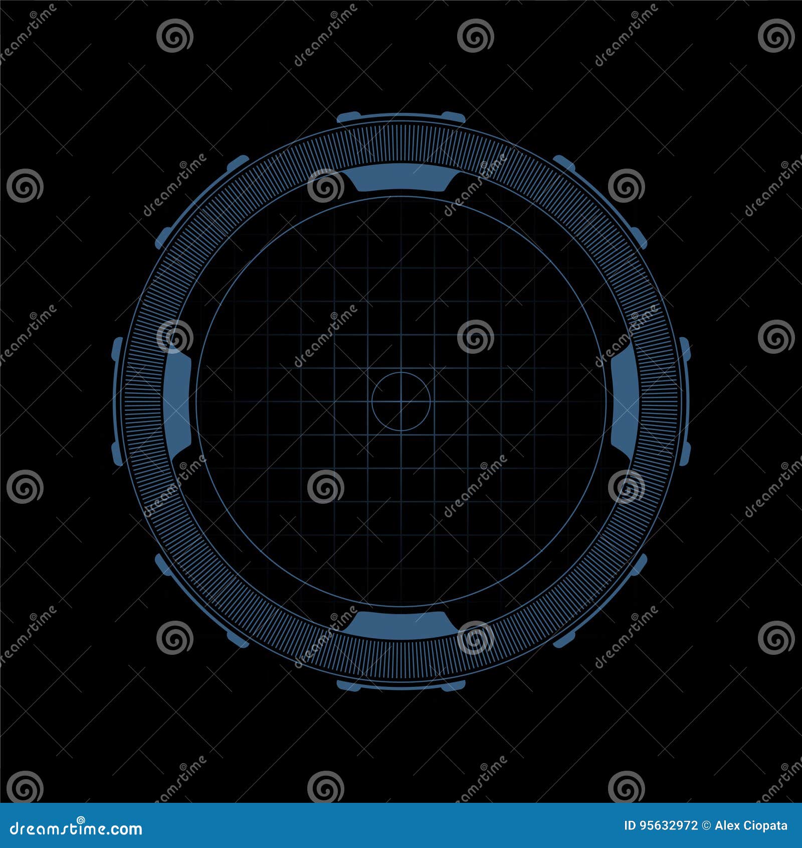 HUD target stock vector. Illustration of power, design - 95632972
