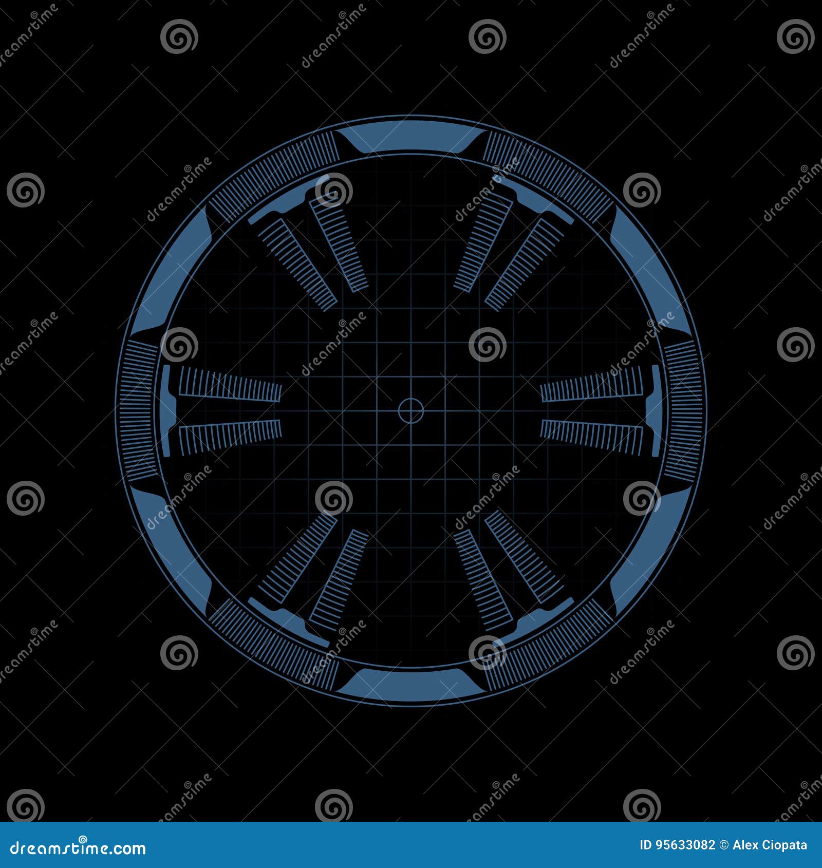 HUD target stock vector. Illustration of industry, target - 95633082