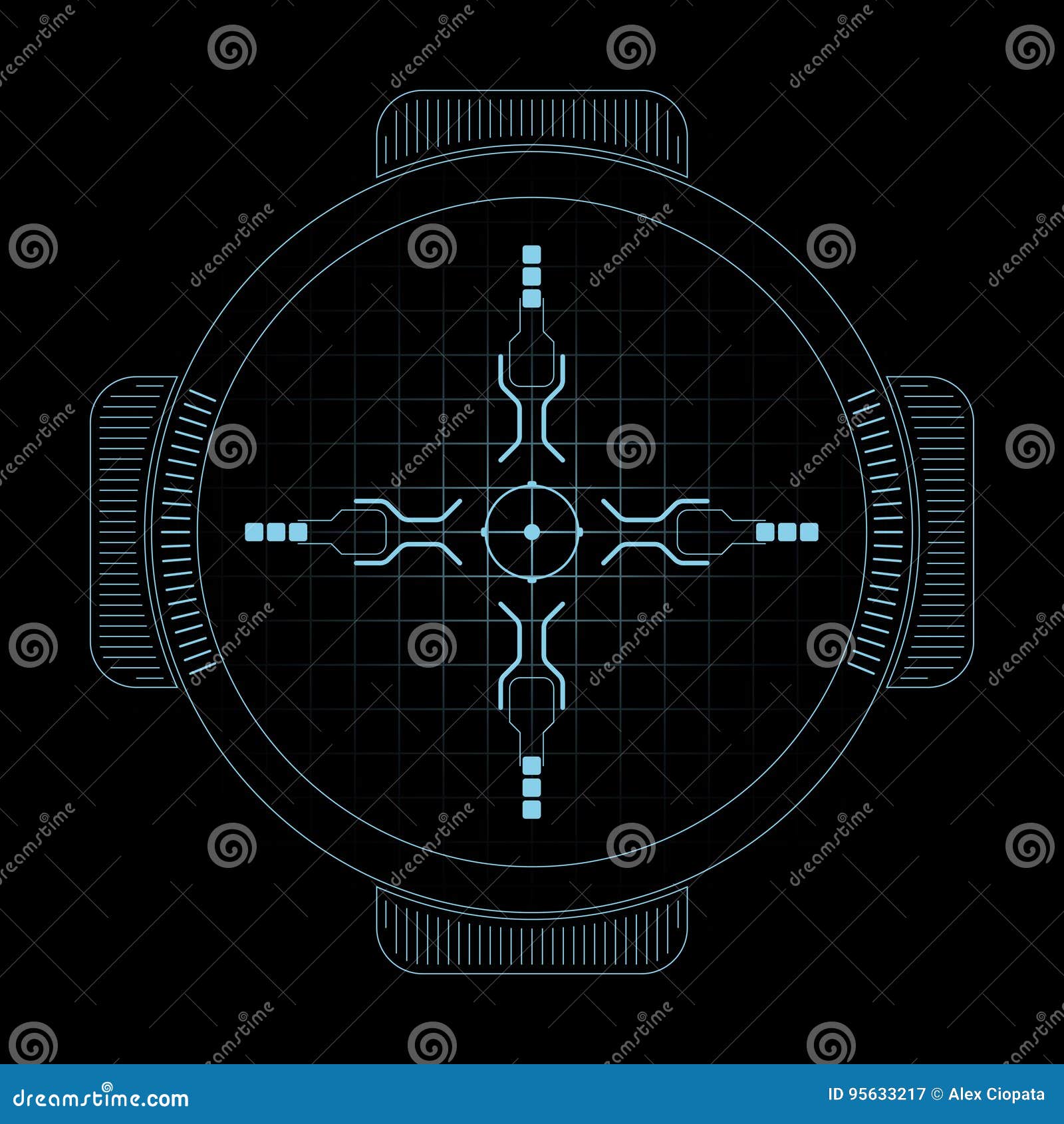 HUD target stock vector. Illustration of direction, science - 95633217