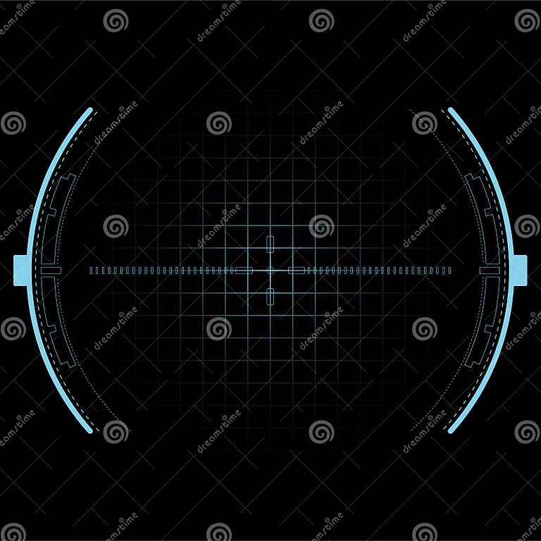 HUD target stock vector. Illustration of computer, science - 95633251