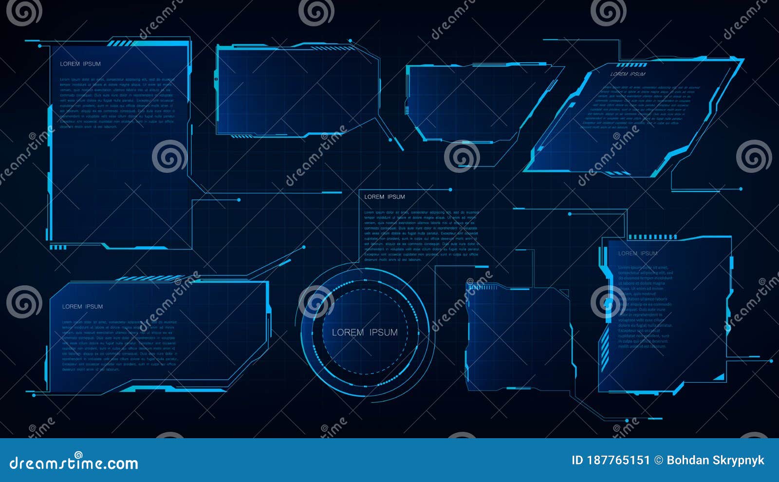 Callouts Title Frames. Futuristic Callout Information Boxes, Hologram ...