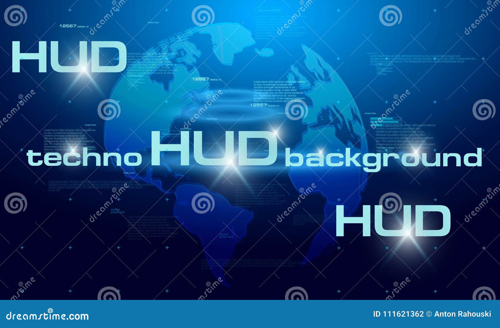 HUD Technology Background, Colorful Digital Background, 3D Technology ...