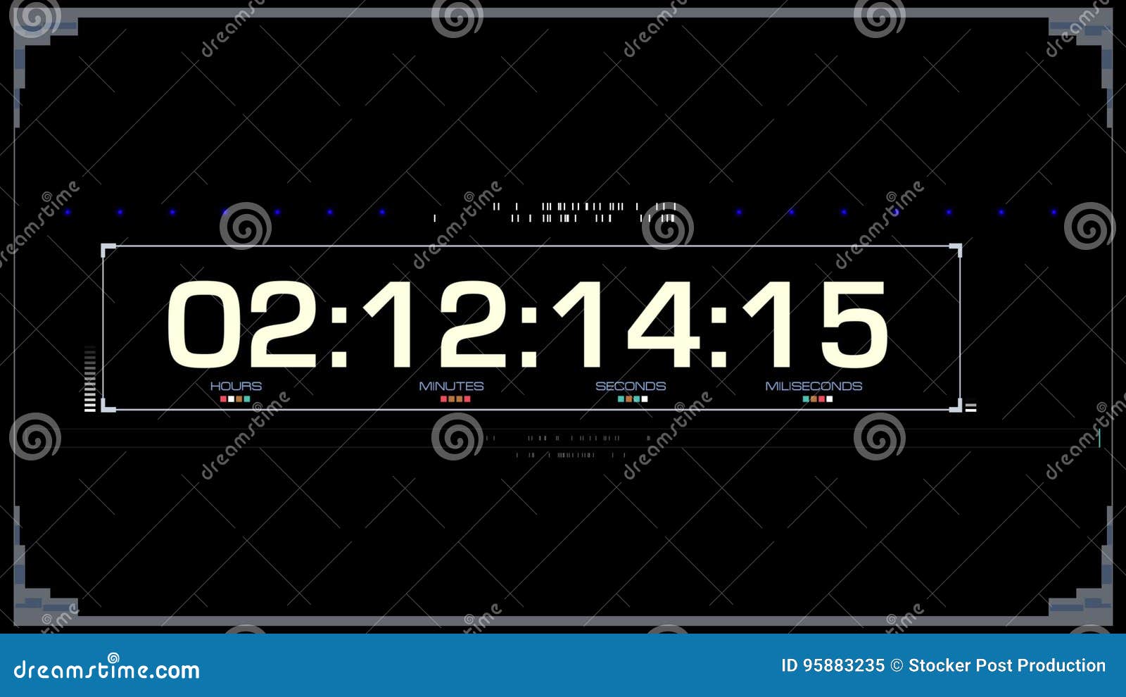 HUD Time Code UI Panel stock video. Video of framenhud - 95883235