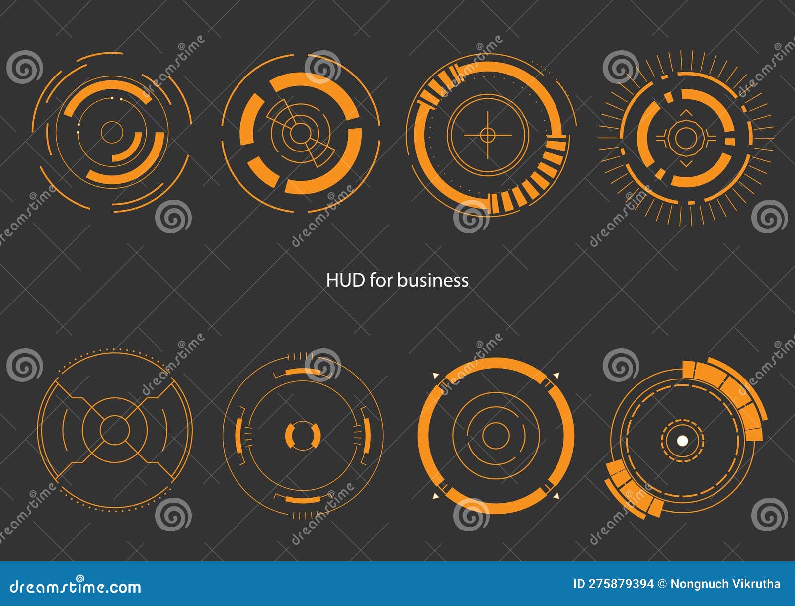 HUD Aim Control Target System Set. GUI And FUI Interface. Futuristic Military Optical Aiming ...