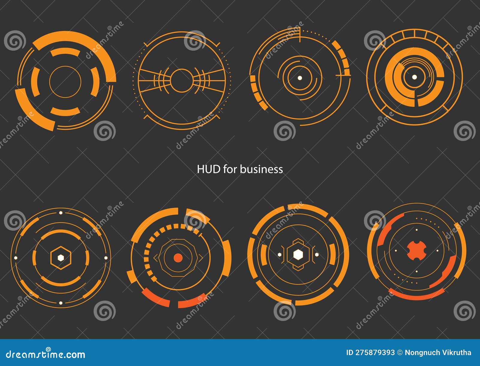 HUD UI for Business Set. Futuristic User Interface Stock Vector, HUD ...