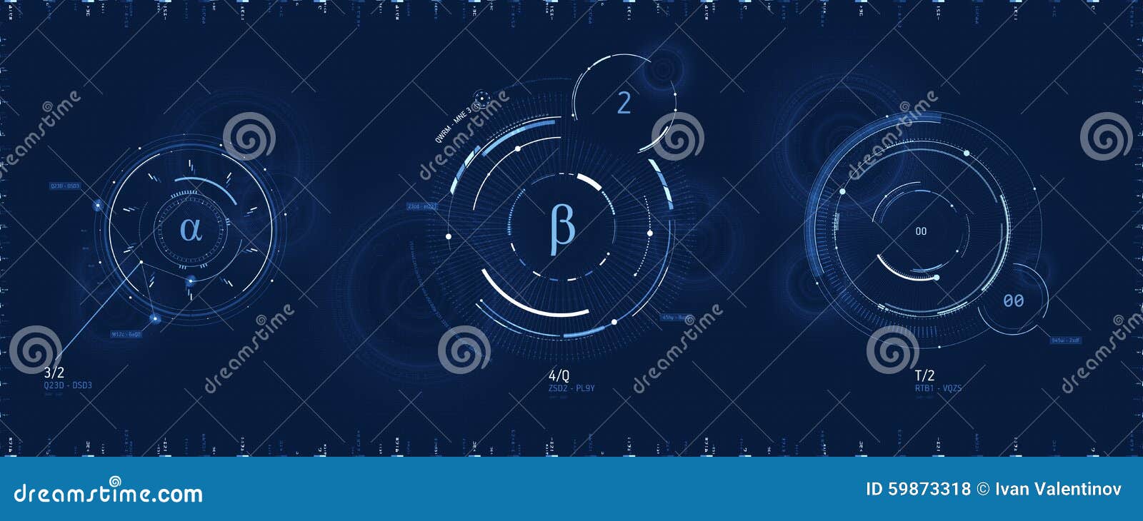 Hud Ui elements stock illustration. Illustration of system - 59873318