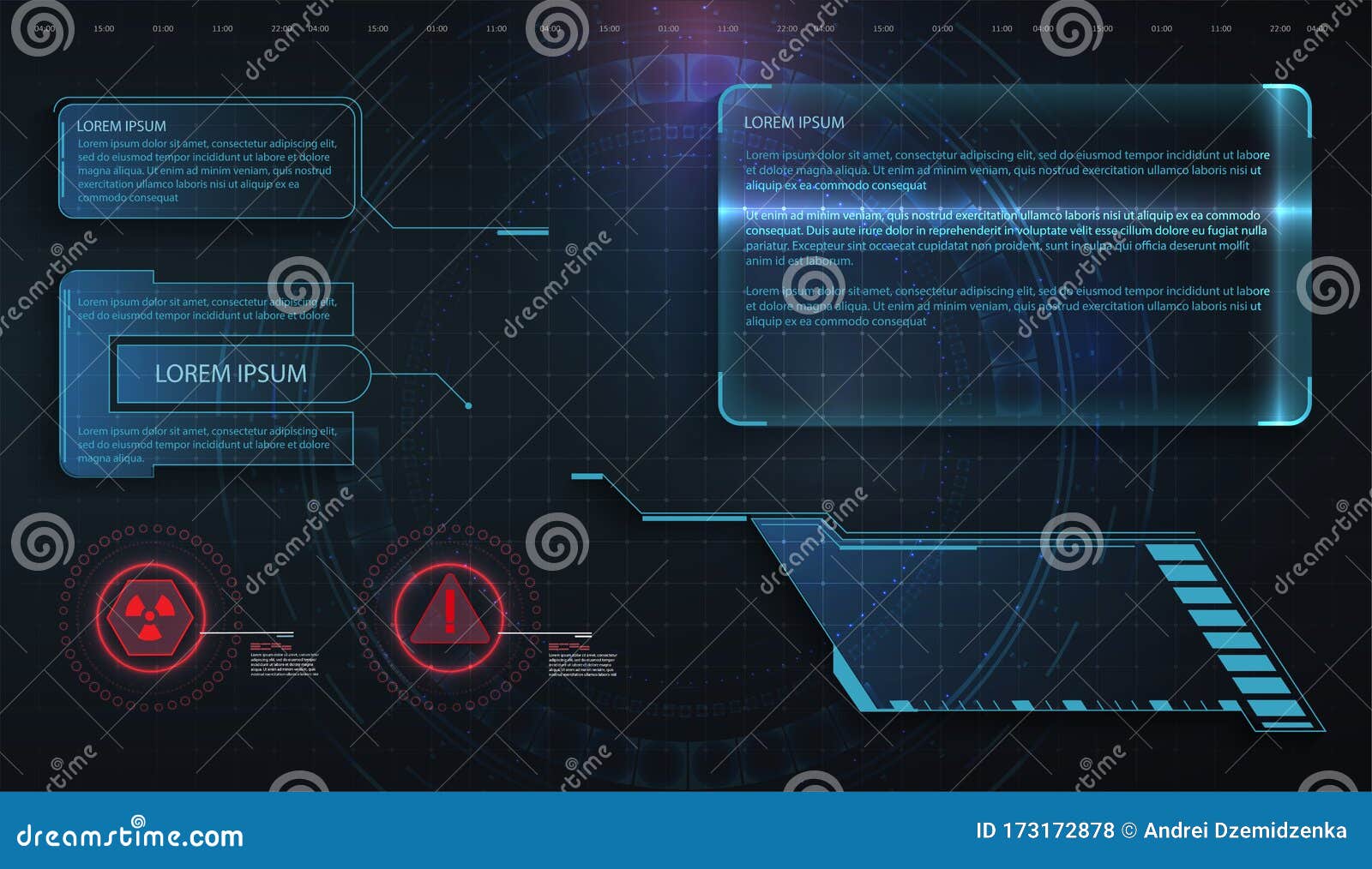 HUD, UI, GUI Futuristic Frame User Interface Screen Elements Set. Set With Call Outs ...