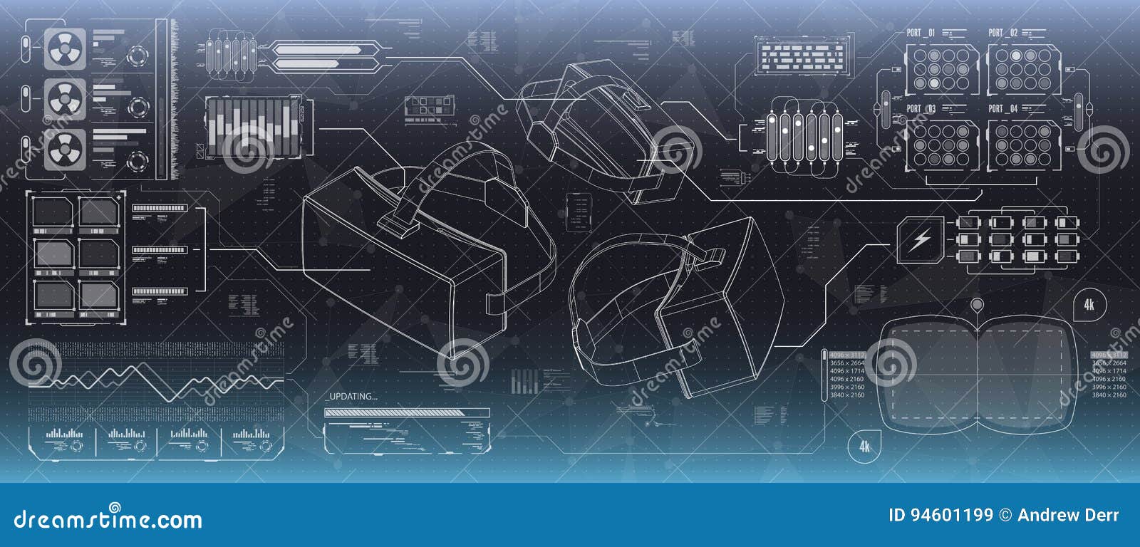 HUD Ui for Virtual Reality Glasses. Futuristic User Interface for App ...