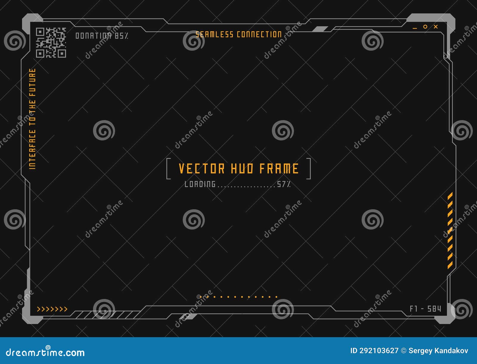 HUD Vector Frame stock vector. Illustration of user - 292103627