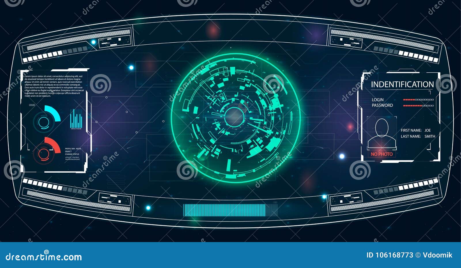 Radar Screen. Vector Illustration for Your Design. Technology ...