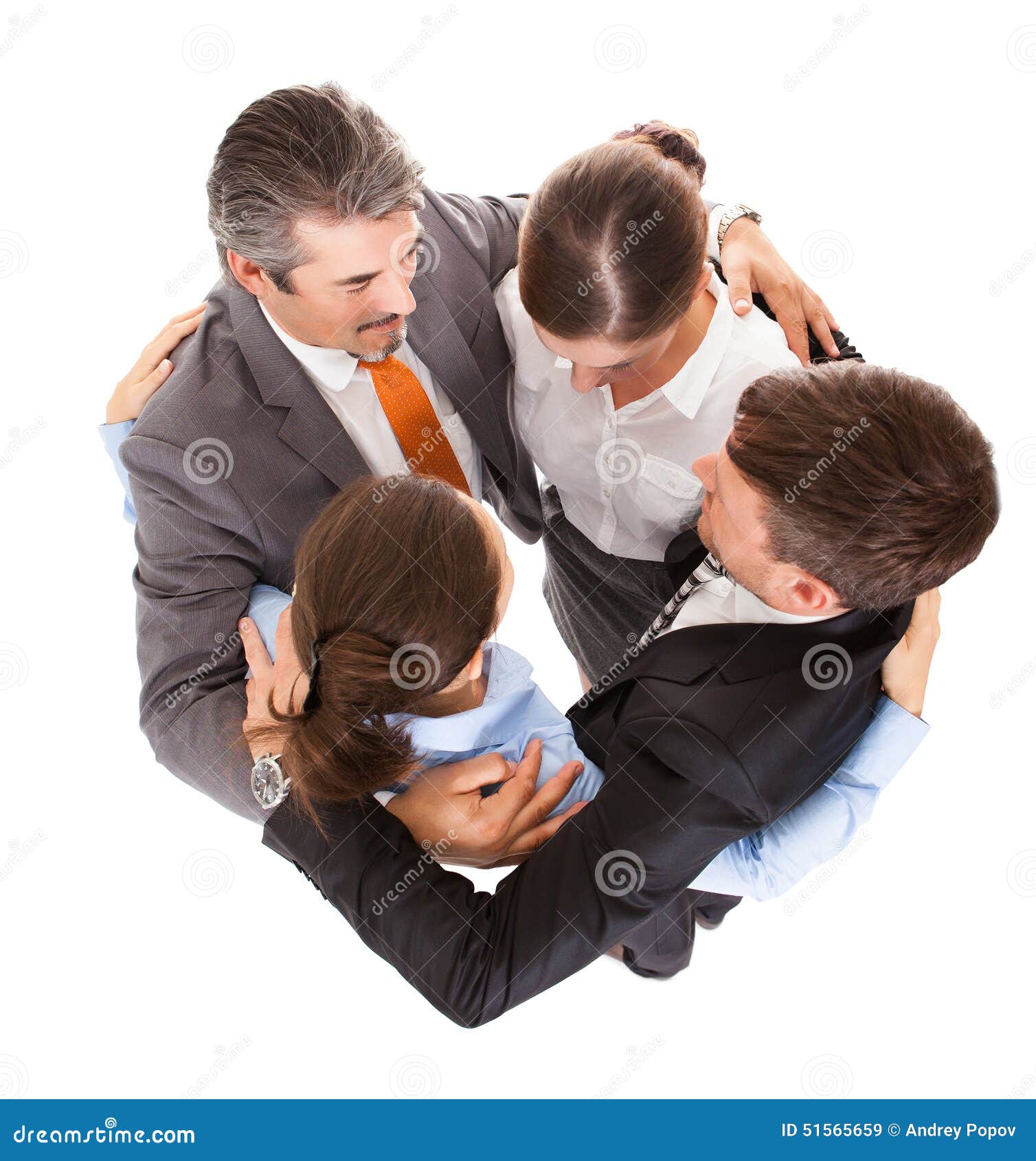 Huddle of businesspeople stock image. Image of bonding - 51565659