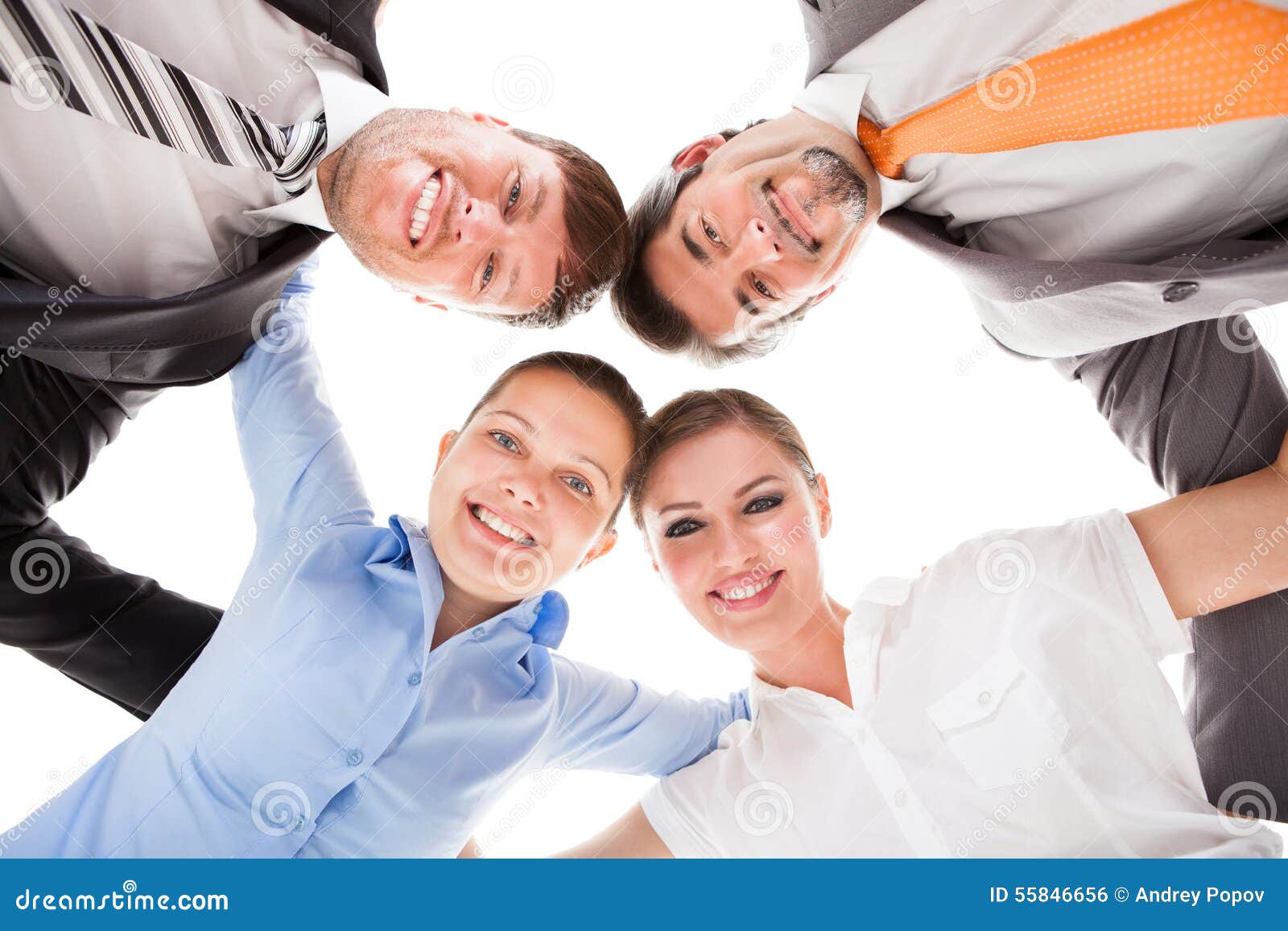 Huddle of Happy Businesspeople Stock Photo - Image of colleagues ...