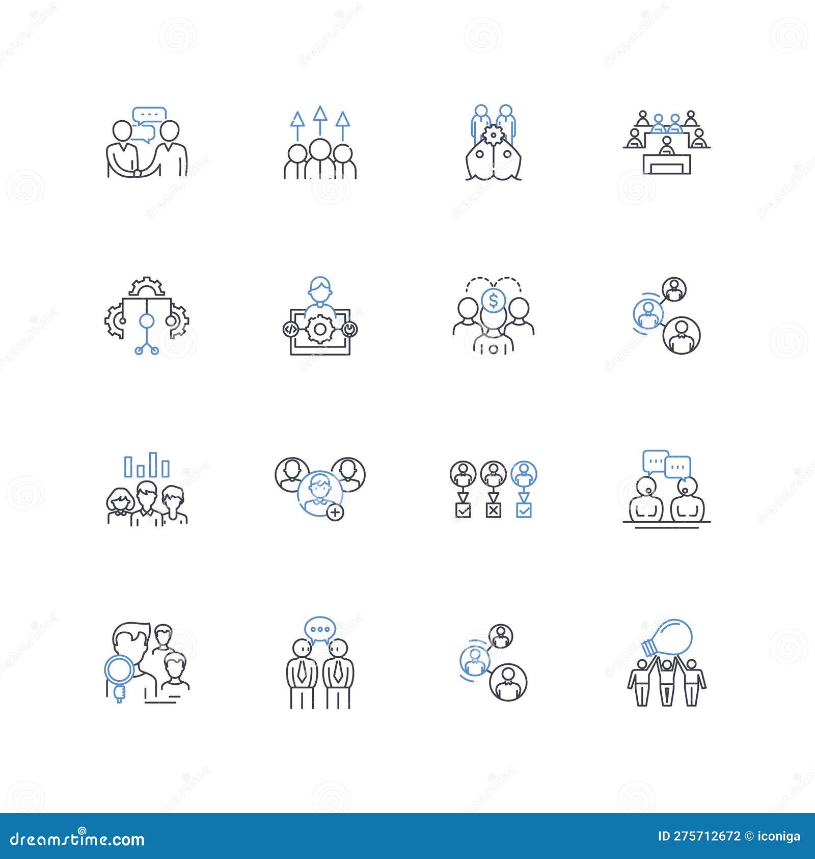 Huddle Line Icons Collection. Collaboration, Teamwork, Communication ...