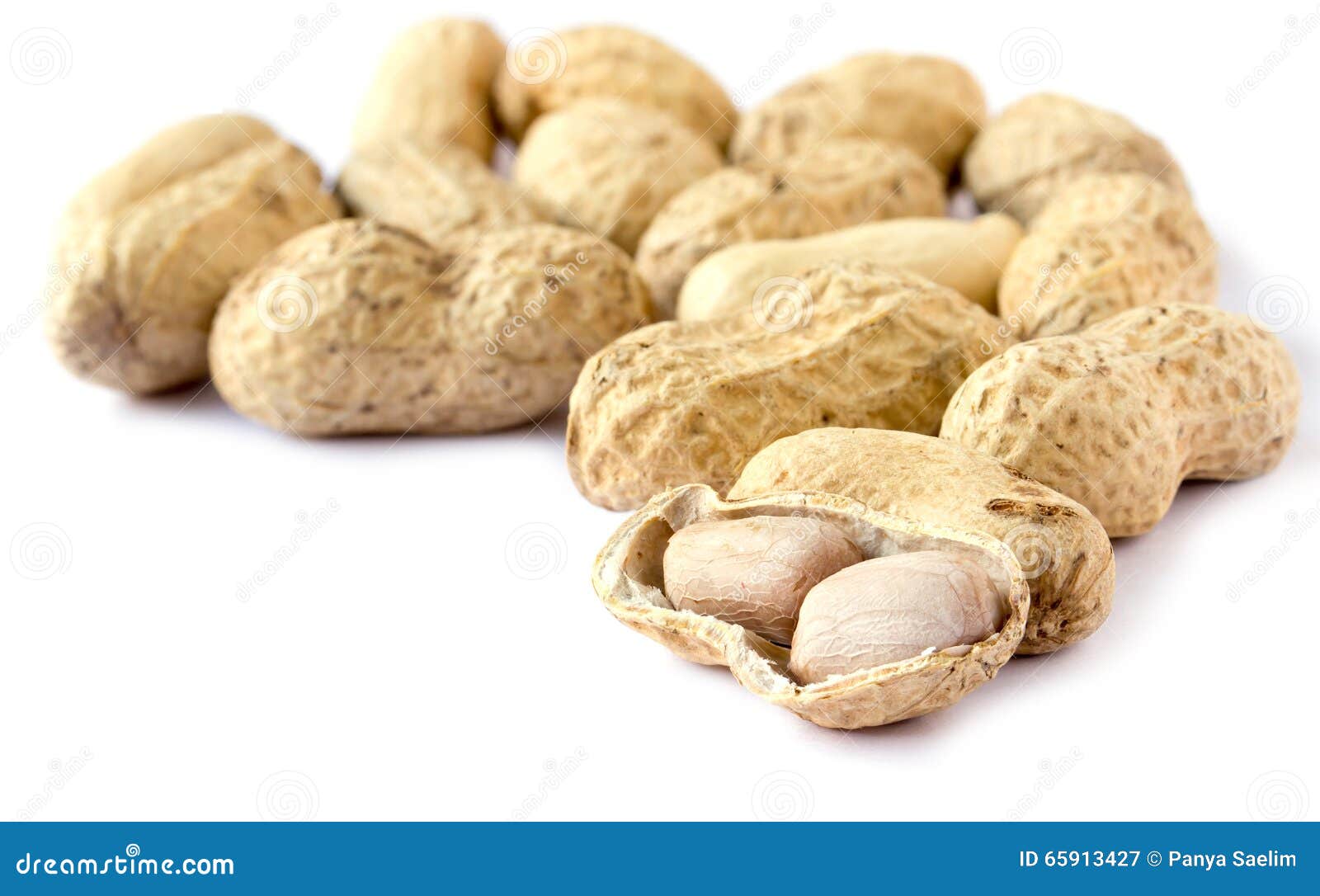 Huddle Peanuts on White Background Stock Image - Image of food ...
