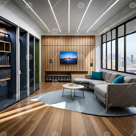 A Huddle Room Designed for Impromptu Brainstorming Stock Photo - Image ...