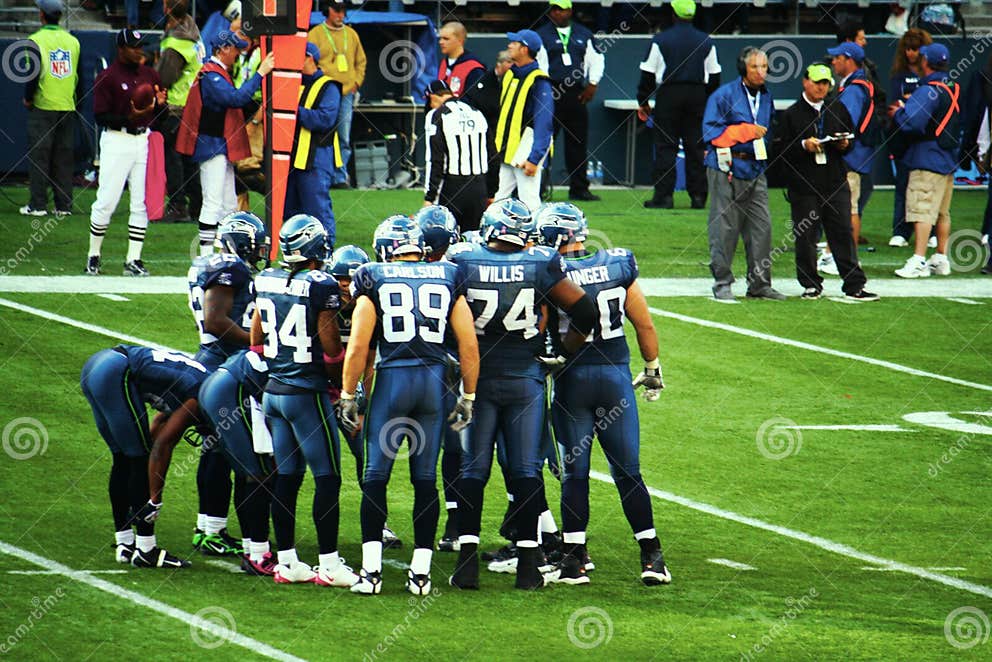 The Huddle editorial stock image. Image of strategy, seattle - 43001589