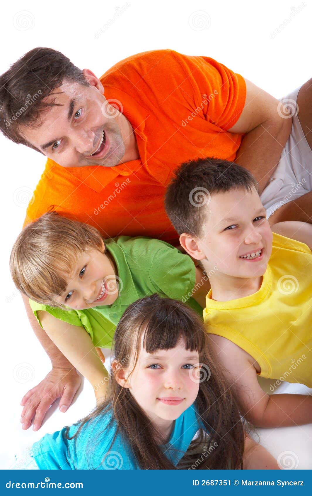 Huddling together stock image. Image of children, girl - 2687351