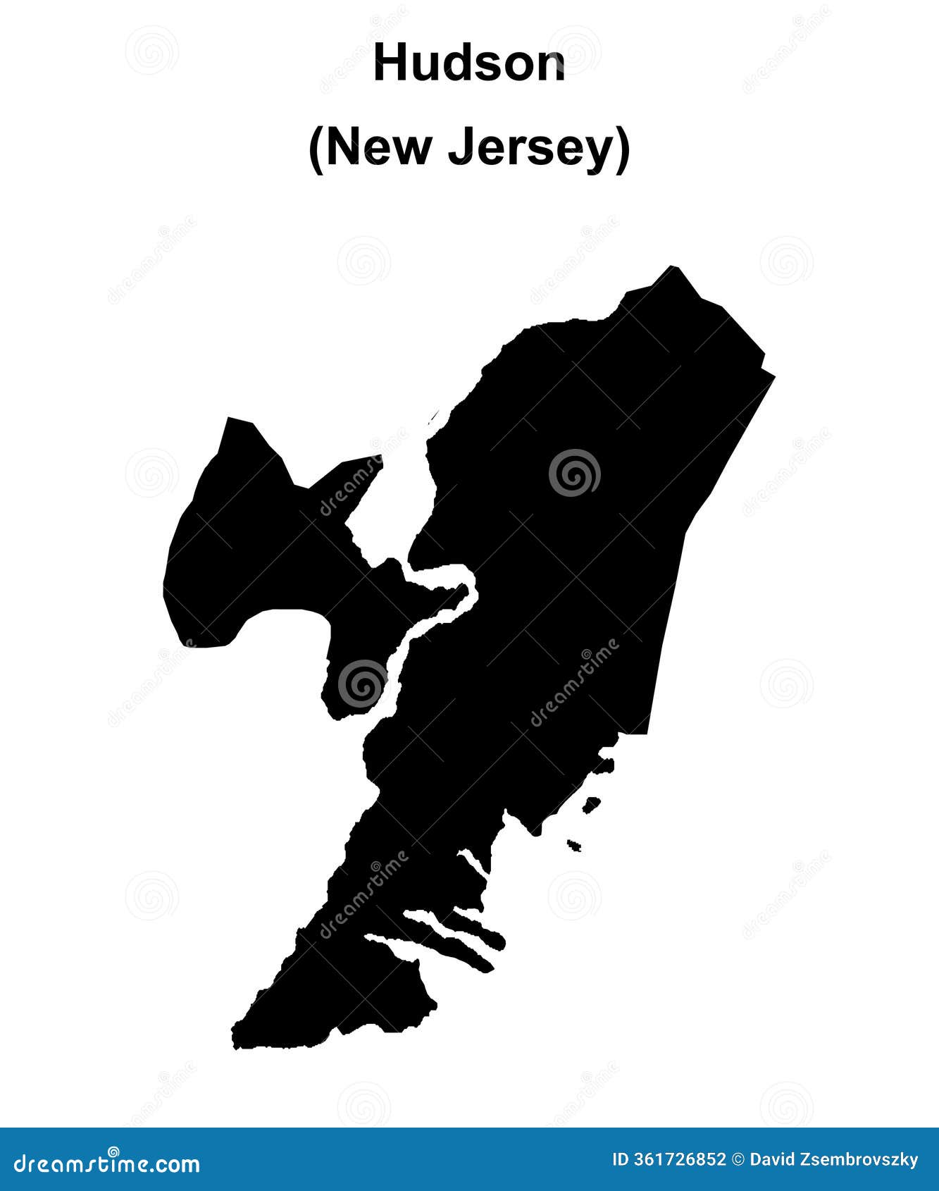 Hudson Outline Map Vector Illustration | CartoonDealer.com #357251516