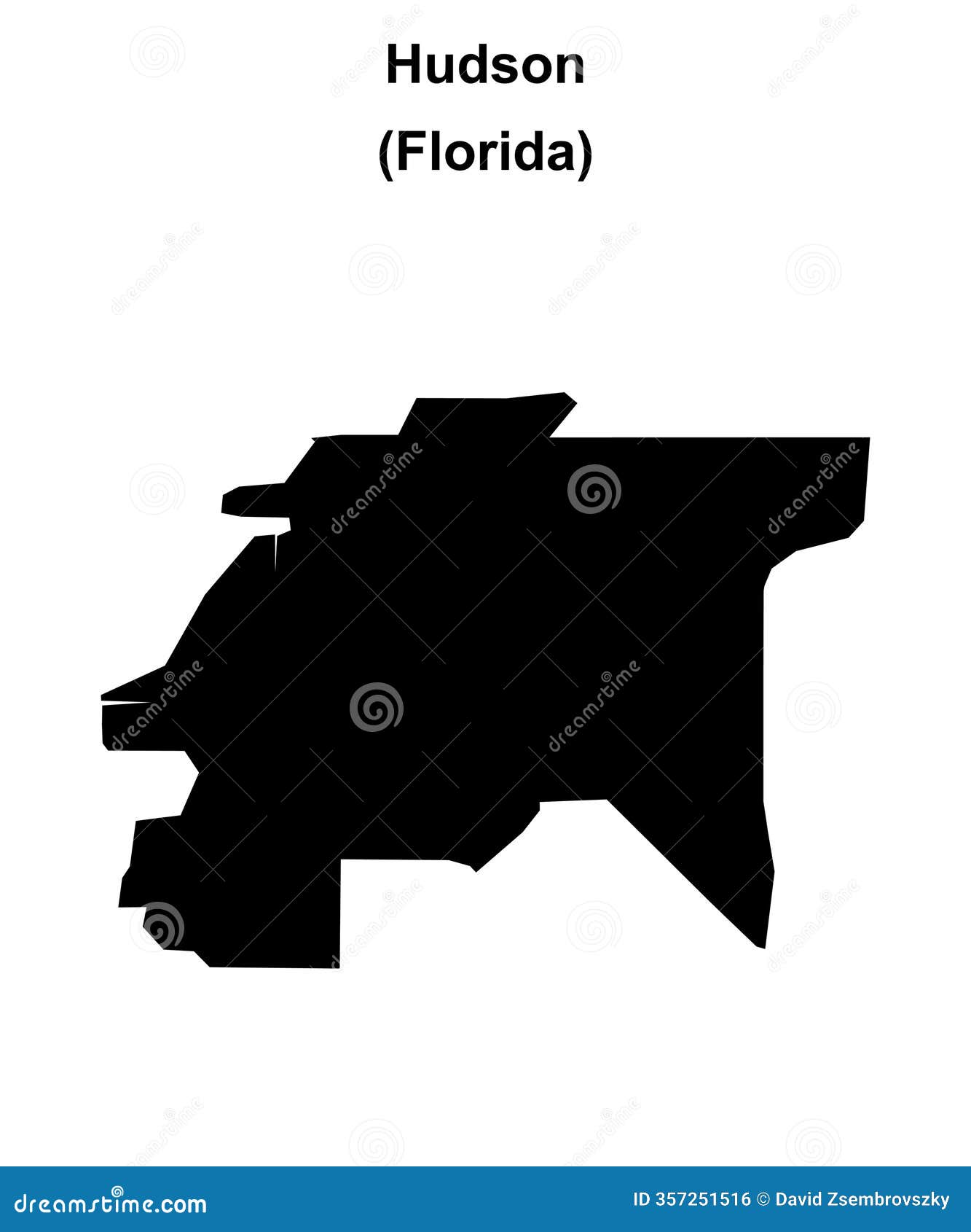 Hudson Outline Map Vector Illustration | CartoonDealer.com #357251516