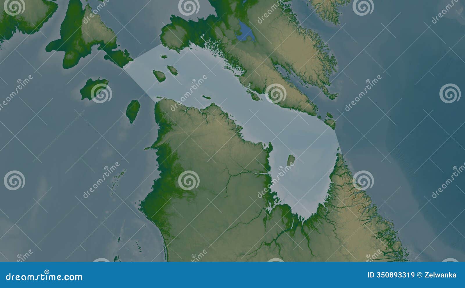 Hudson Strait Highlighted. Physical Map Stock Illustration - Illustration of colored, hudson ...