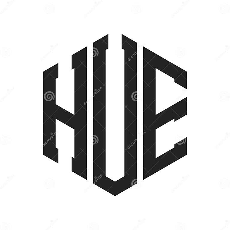 HUE Logo Design. Initial Letter HUE Monogram Logo Using Hexagon Shape ...