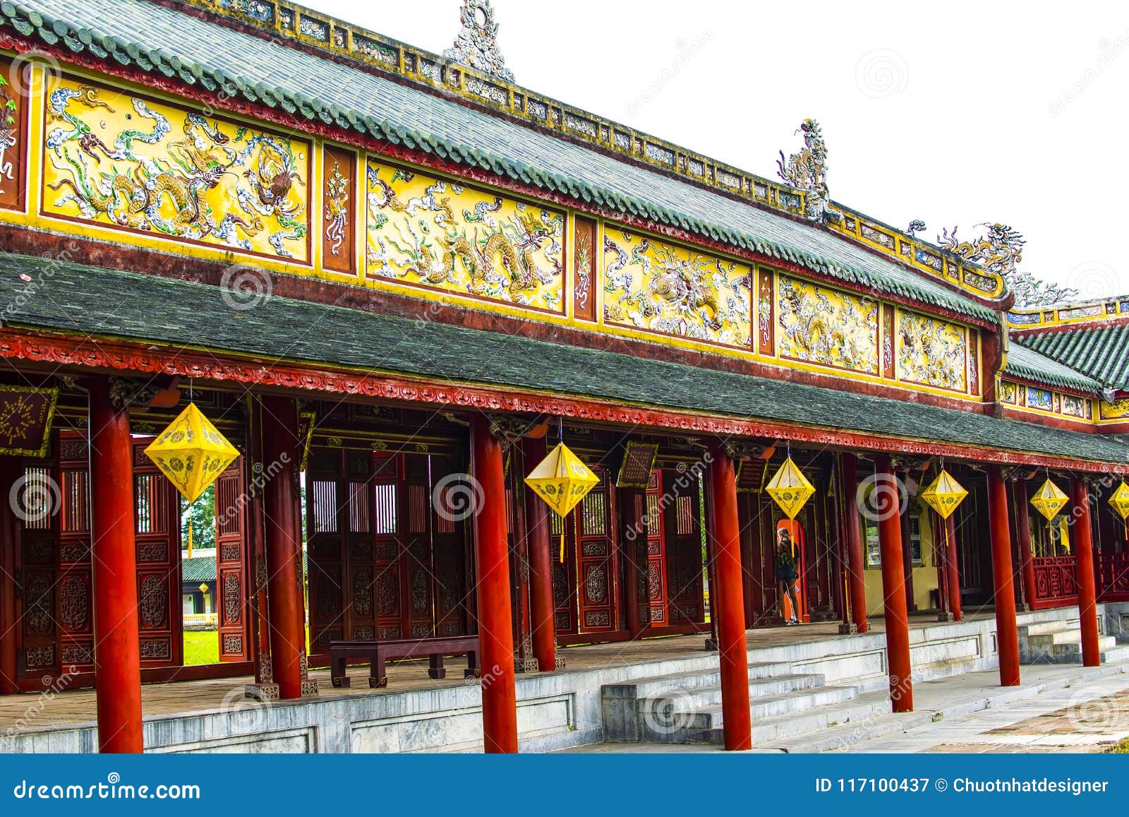 HUE, VIETNAM, April 28th, 2018: Imperial Royal Palace of Nguyen Dynasty ... HUE, VIETNAM, April 28th, 2018: Imperial Royal Palace of Nguyen Dynasty ...