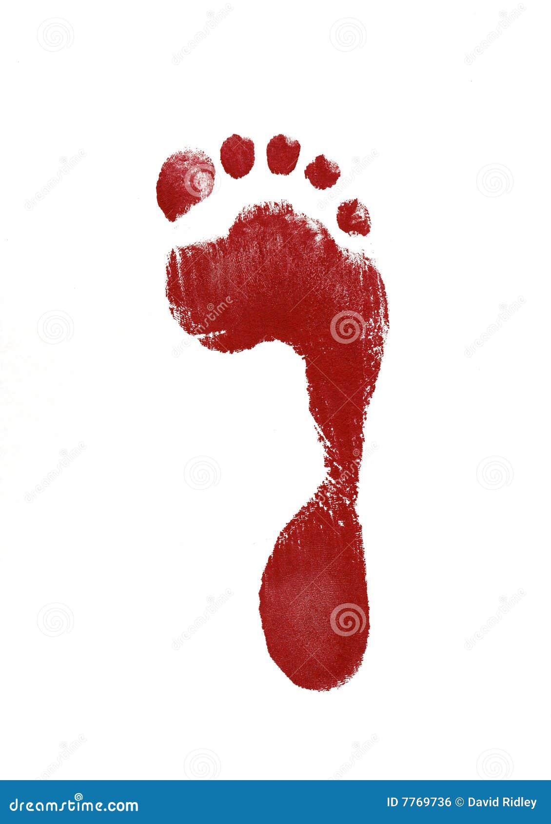 Huella roja foto de archivo. Imagen de humano, derecho - 7769736