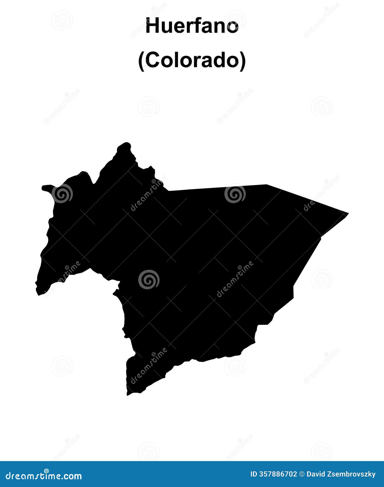 Huerfano Outline Map Stock Photography | CartoonDealer.com #323856560