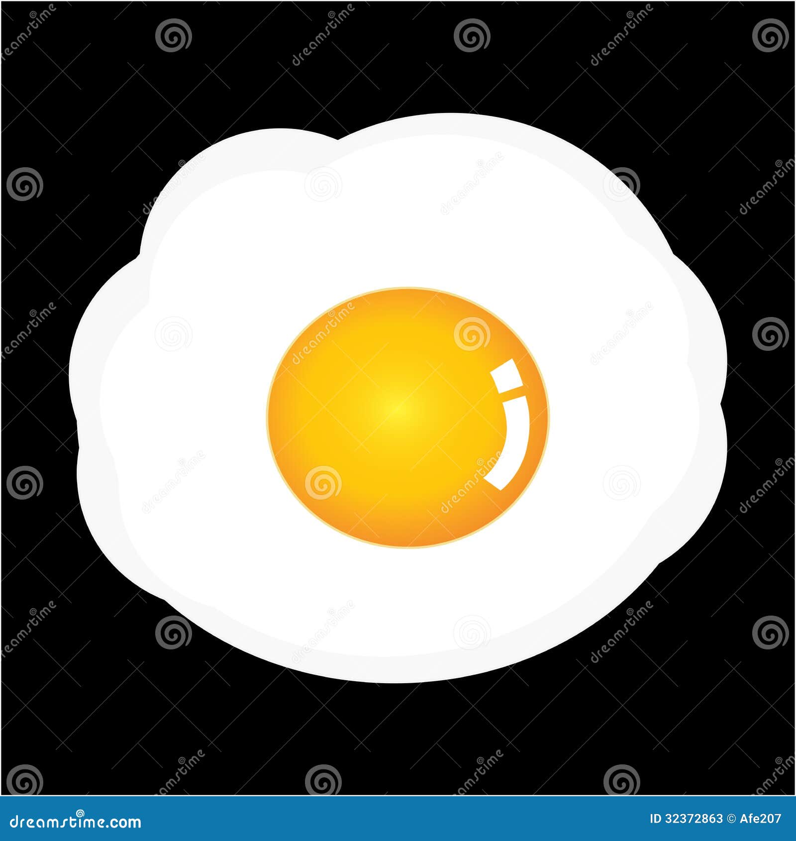 Huevo Frito Del Vector Aislado Ilustración del Vector - Ilustración de ...