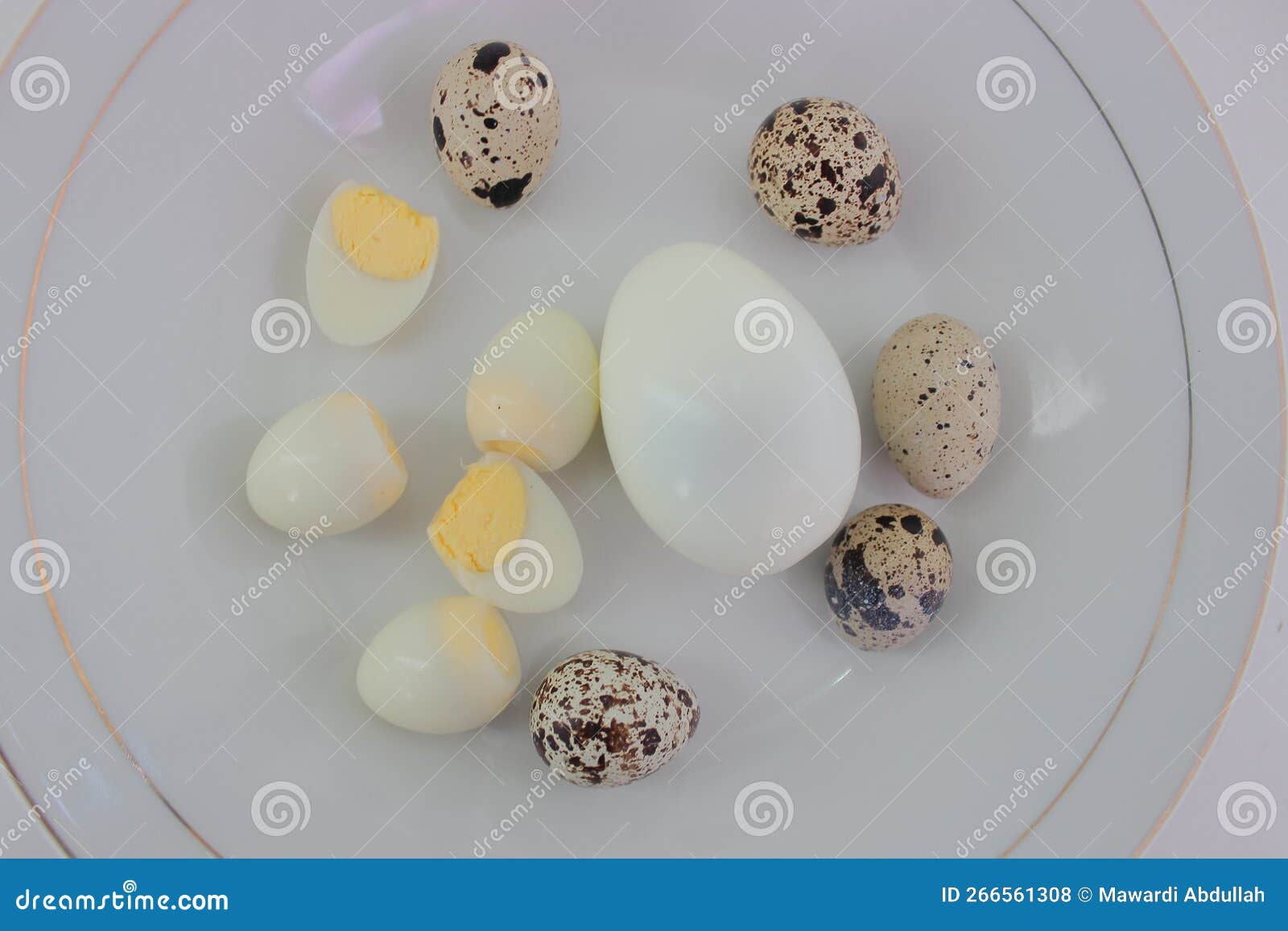 Huevos De Gallina Y Huevos De Codorniz Foto de archivo - Imagen de ...