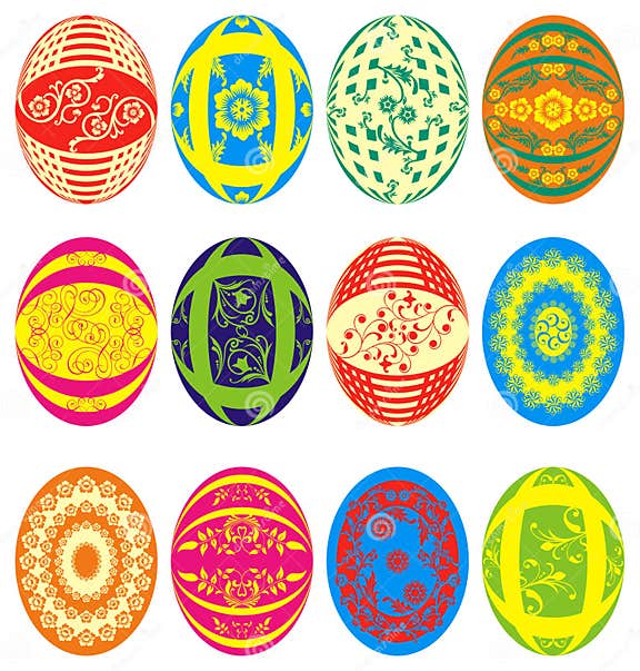 Huevos de Pascua, vector ilustración del vector. Ilustración de huevo ...