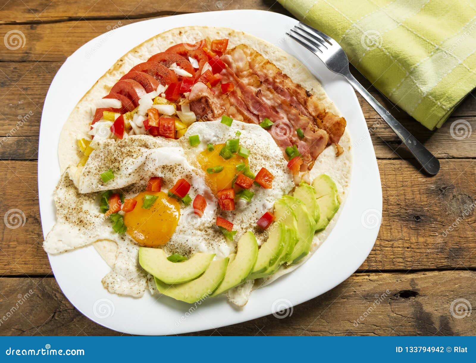 Huevos Rancheros - Eggs in the Ranch Stock Photo - Image of onion ...