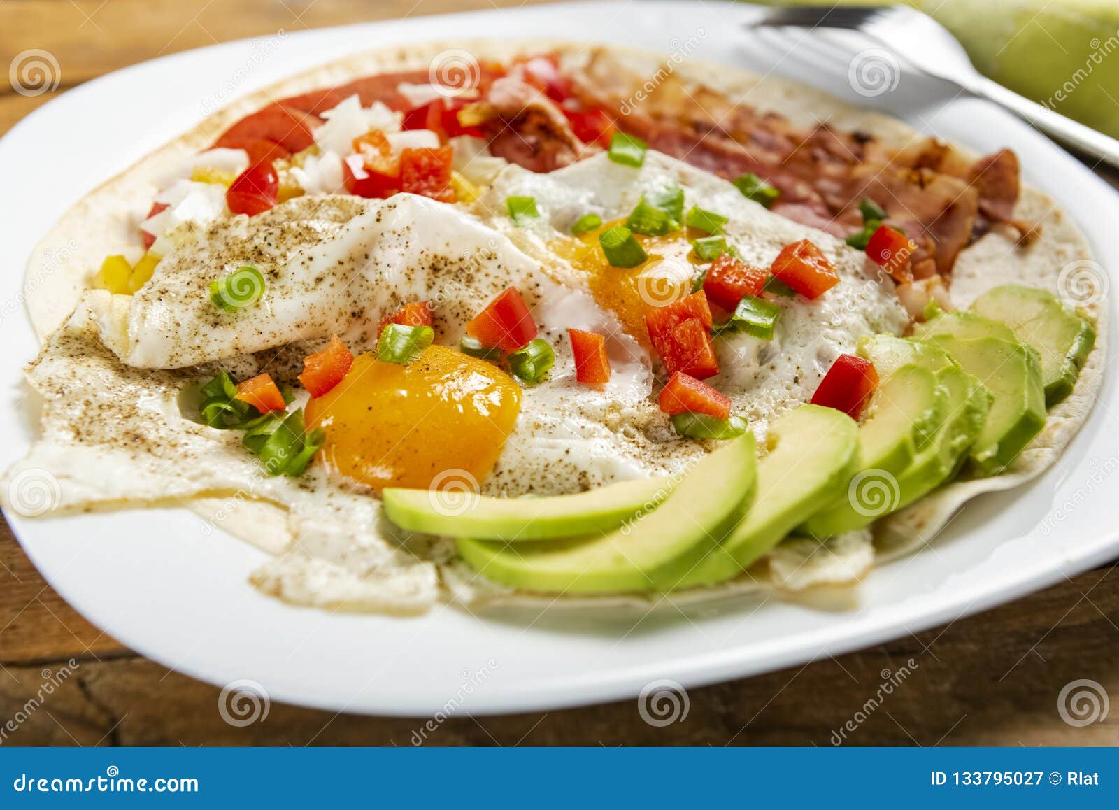 Huevos Rancheros - Eggs in the Ranch Stock Image - Image of plate ...