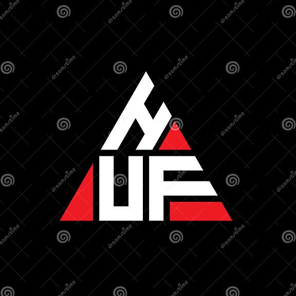 HUF Triangle Letter Logo Design with Triangle Shape. HUF Triangle Logo ...