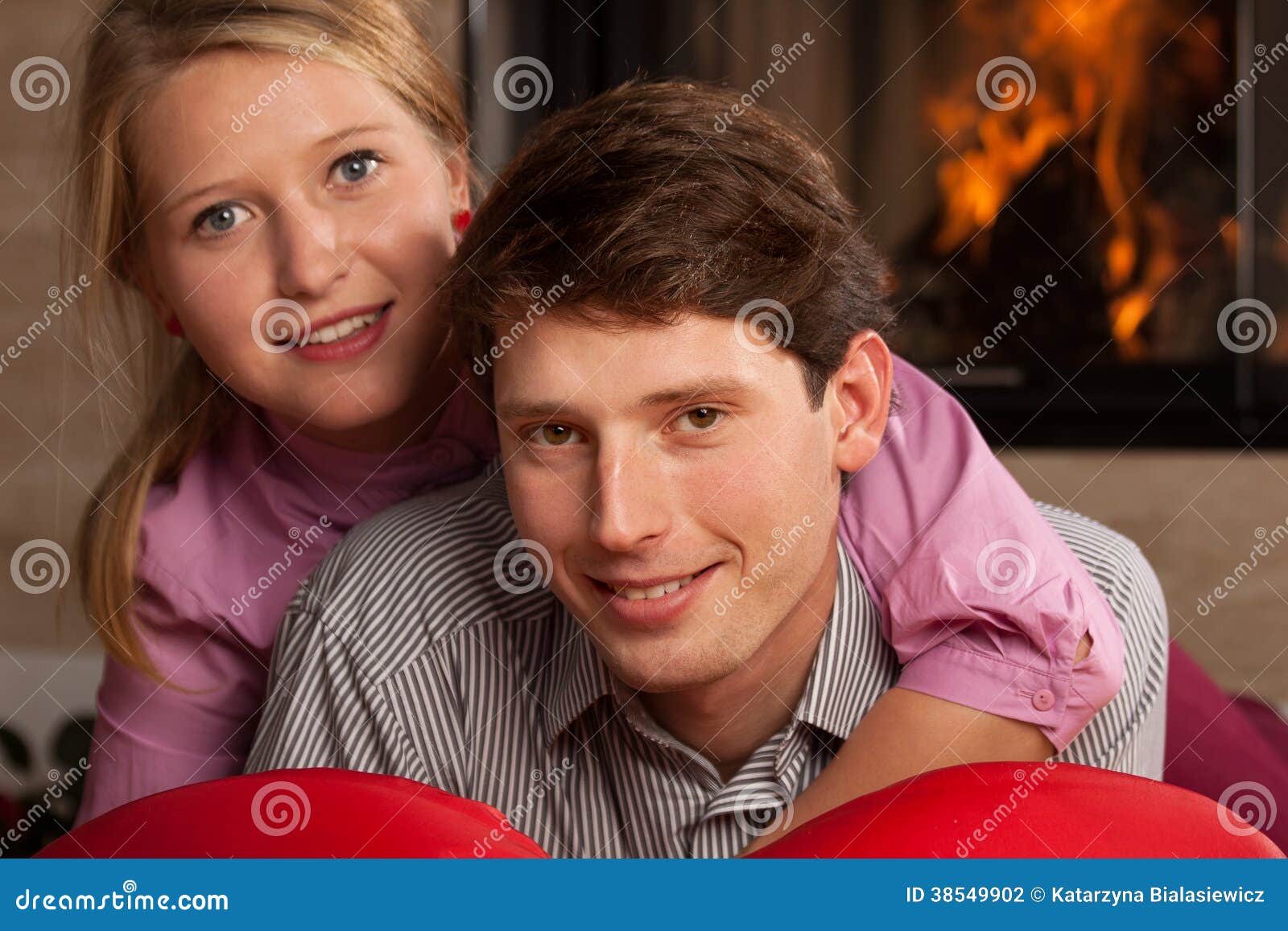 Hug from the back stock photo. Image of couple, house - 38549902