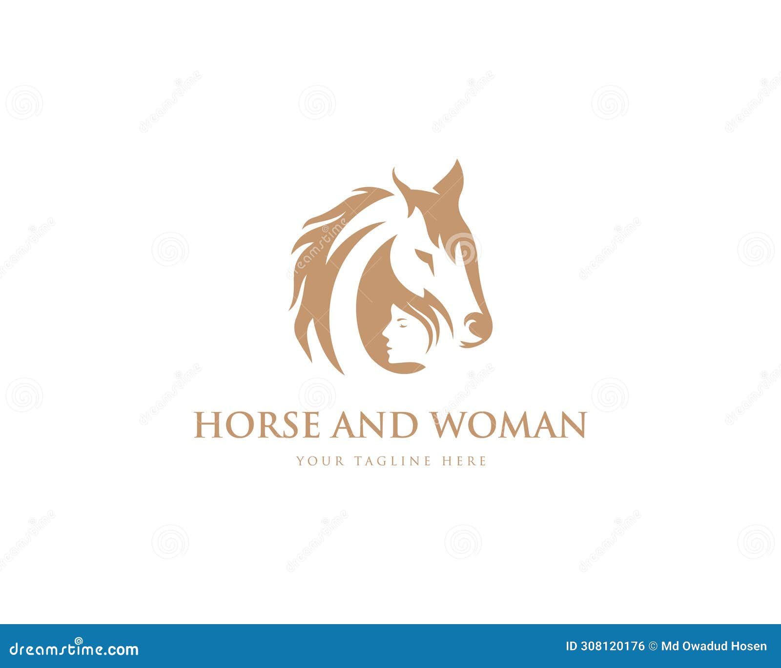 Hug Horse Logo Design Concept. Stock Vector - Illustration of head ...