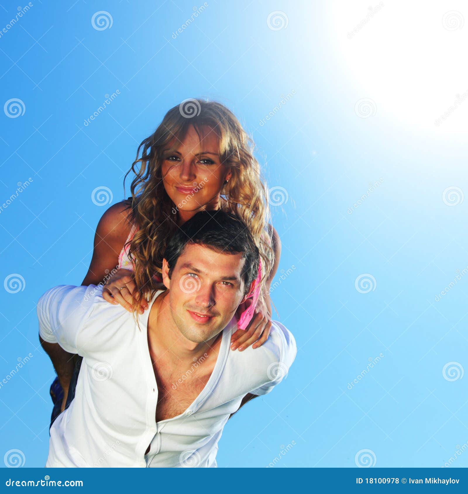 Hug in sky stock photo. Image of field, relaxed, friendship - 18100978