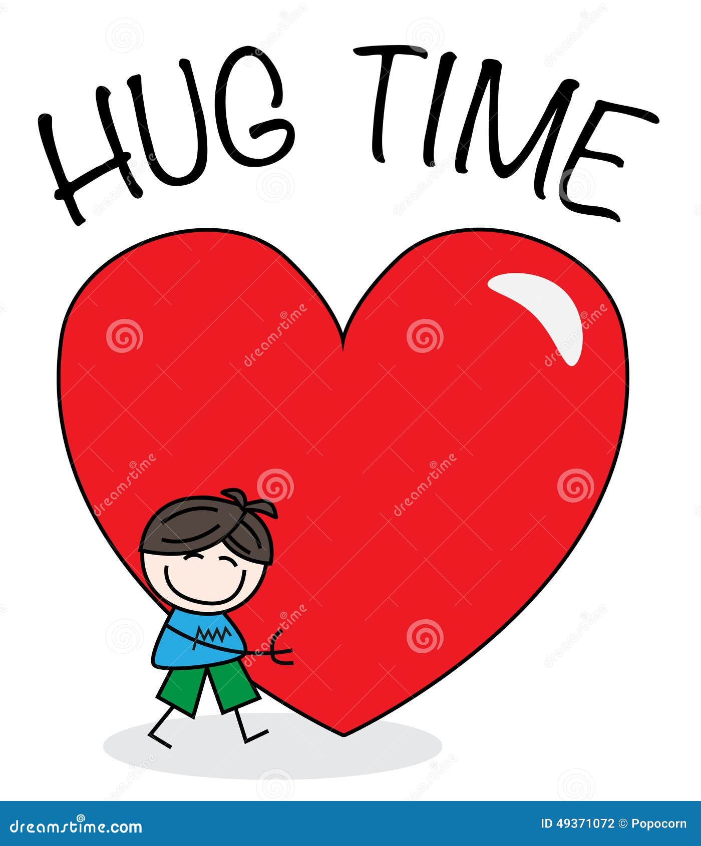Hug time stock illustration. Illustration of color, decorative - 49371072
