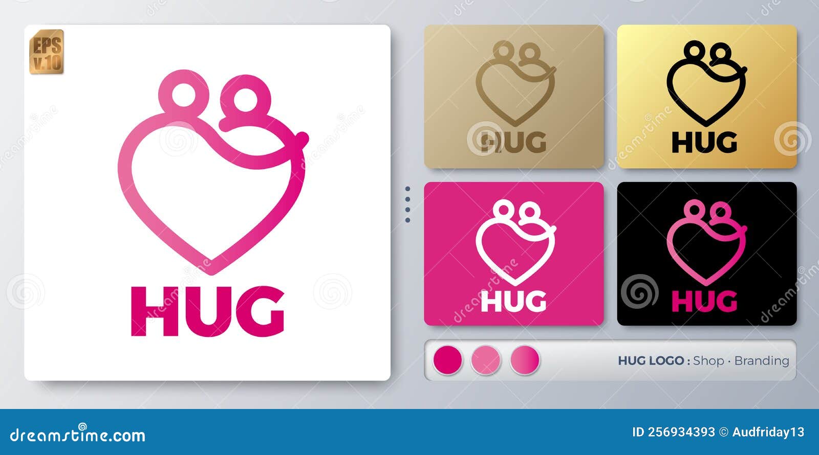 Hug Vector Illustration Minimal Logo Design. Blank Name for Insert Your ...