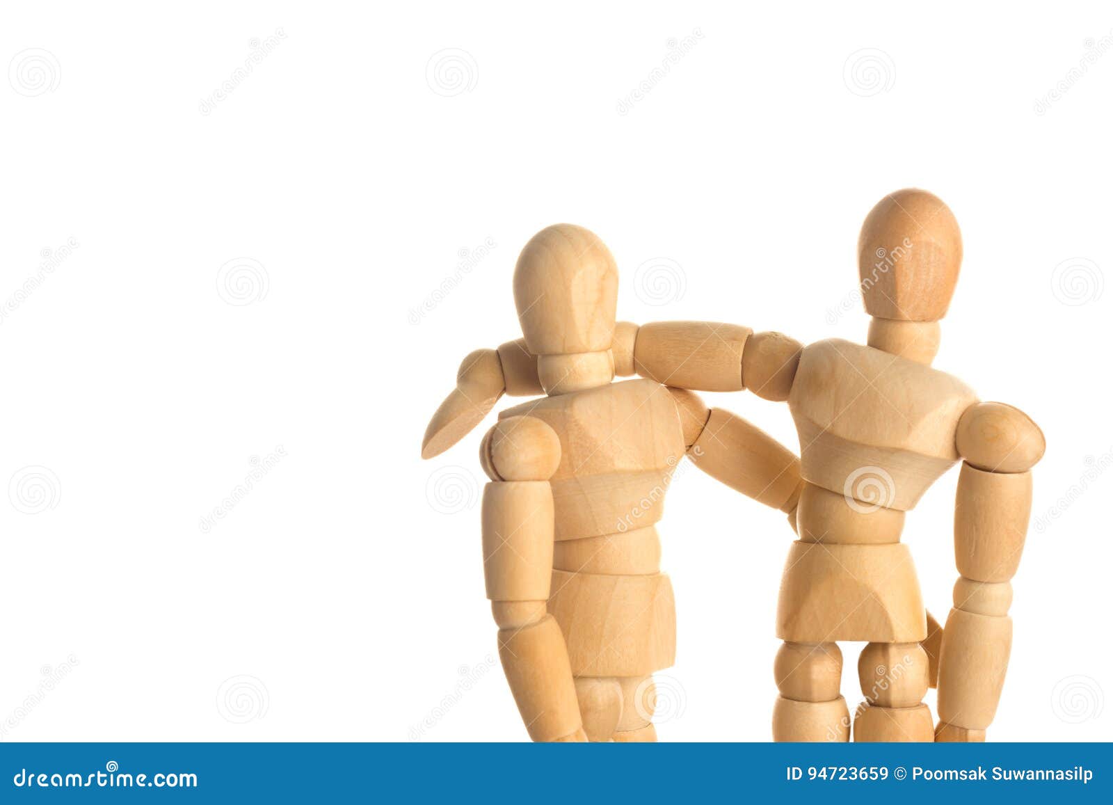 Hug Wood Mannequin Concept On Isolate White Background. Royalty-Free ...