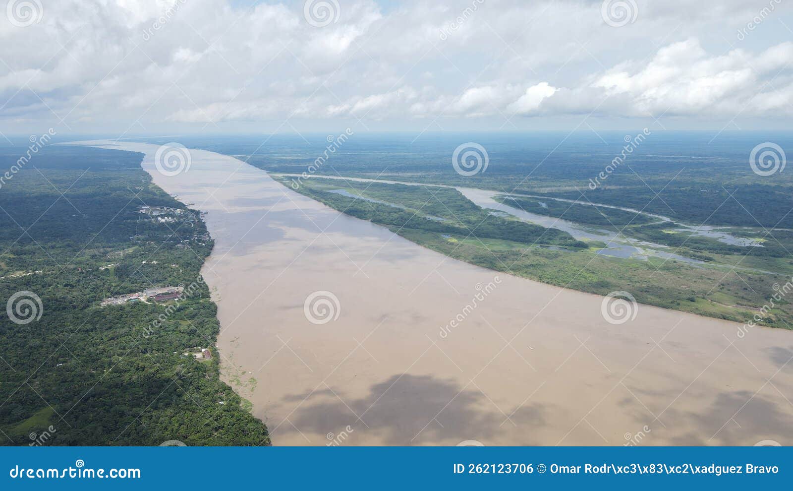 The Huge Amazon River and the Rain Forest in Peru, South America Stock ...