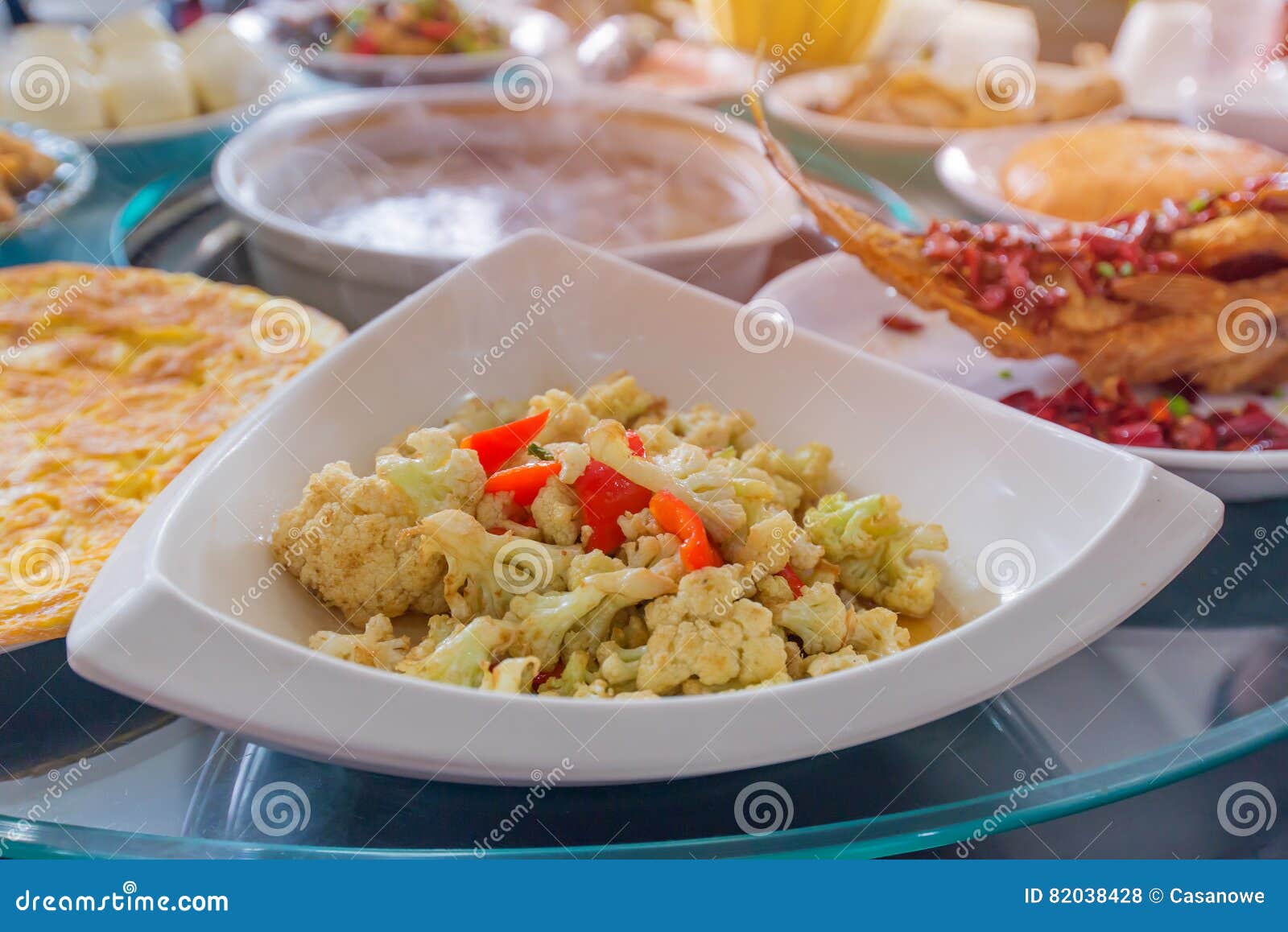 Huge Amount of Food on the Table for Dinner Time or Lunch in Res Stock ...