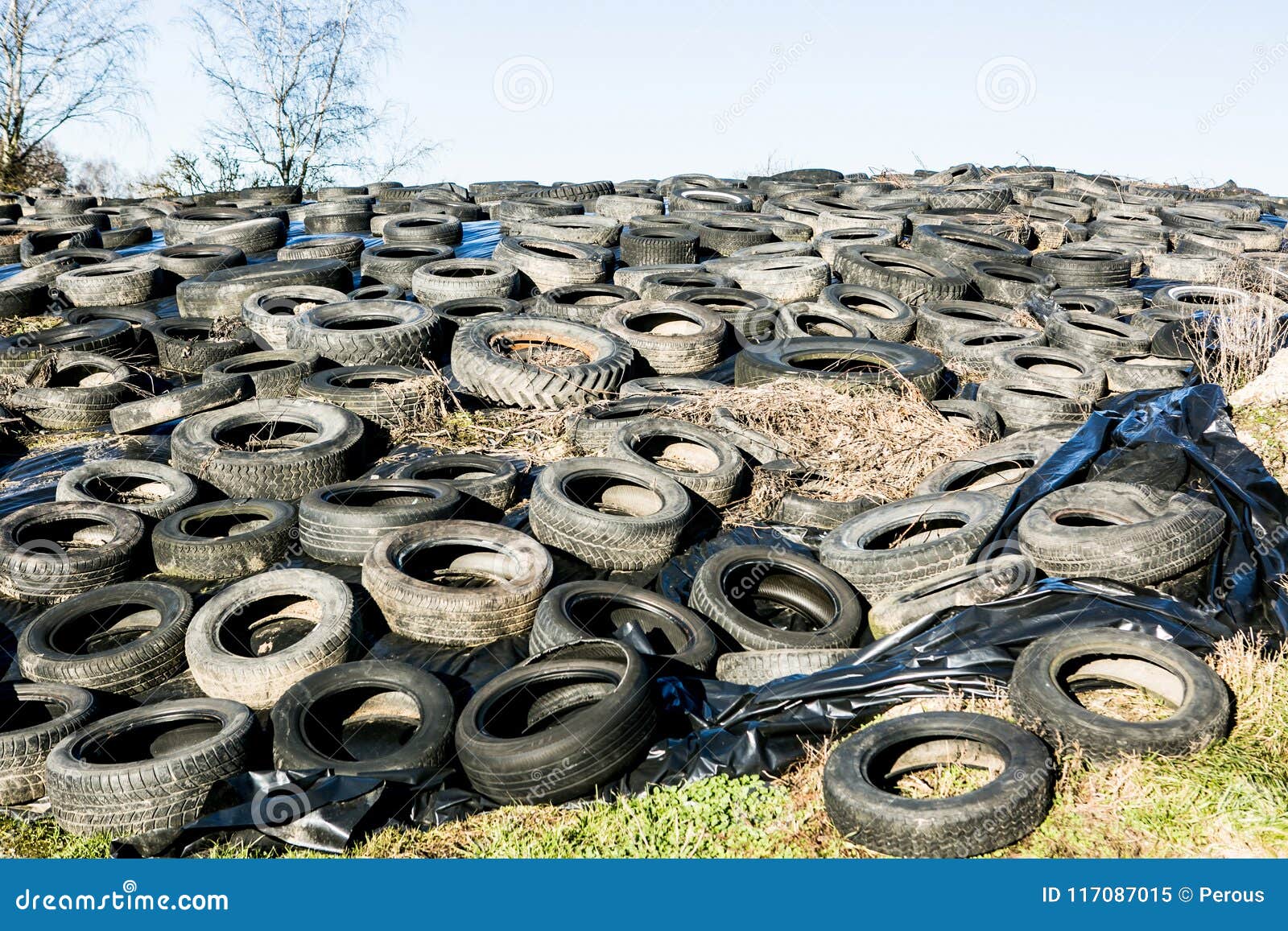 Tyres on dump stock image. Image of metallic, equipment - 117087015
