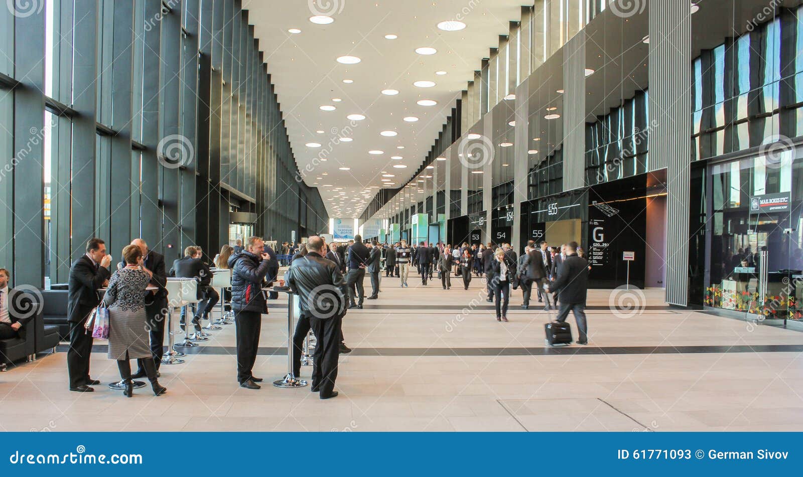 Huge Amount of People in the Lobby ExpoForum Editorial Stock Photo ...