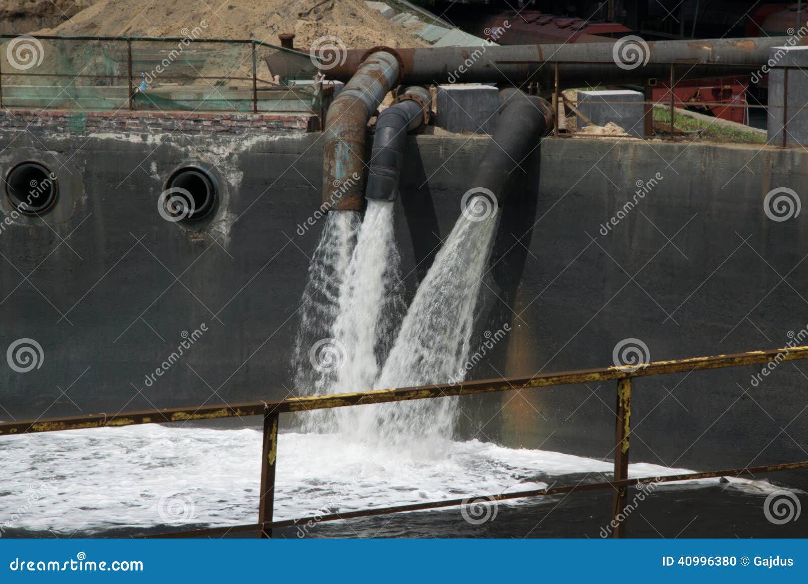 Huge Amounts of Water Flow into the Tank Stock Photo - Image of stream ...