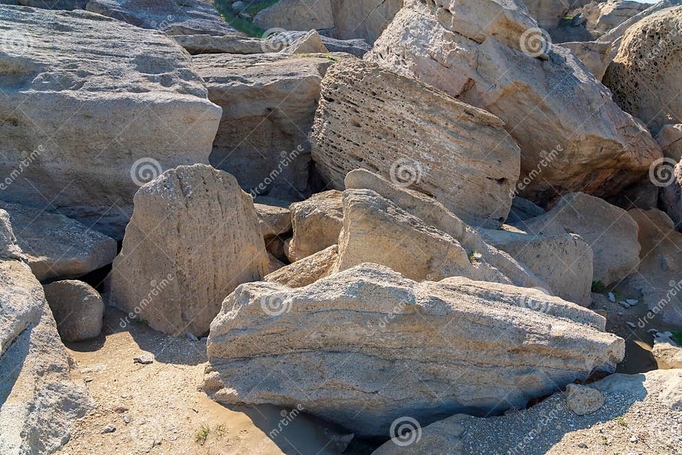 Huge Ancient Stone Blocks Boulders Stock Image - Image of ...