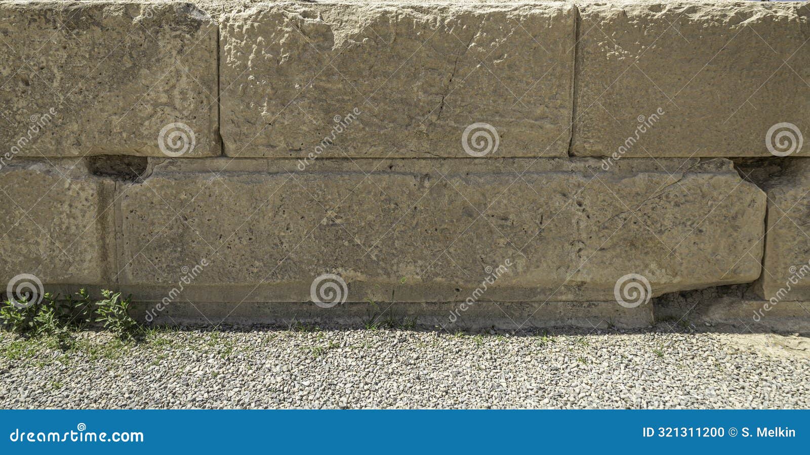 Huge Ancient Stone Blocks in Daylight Stock Photo - Image of ...